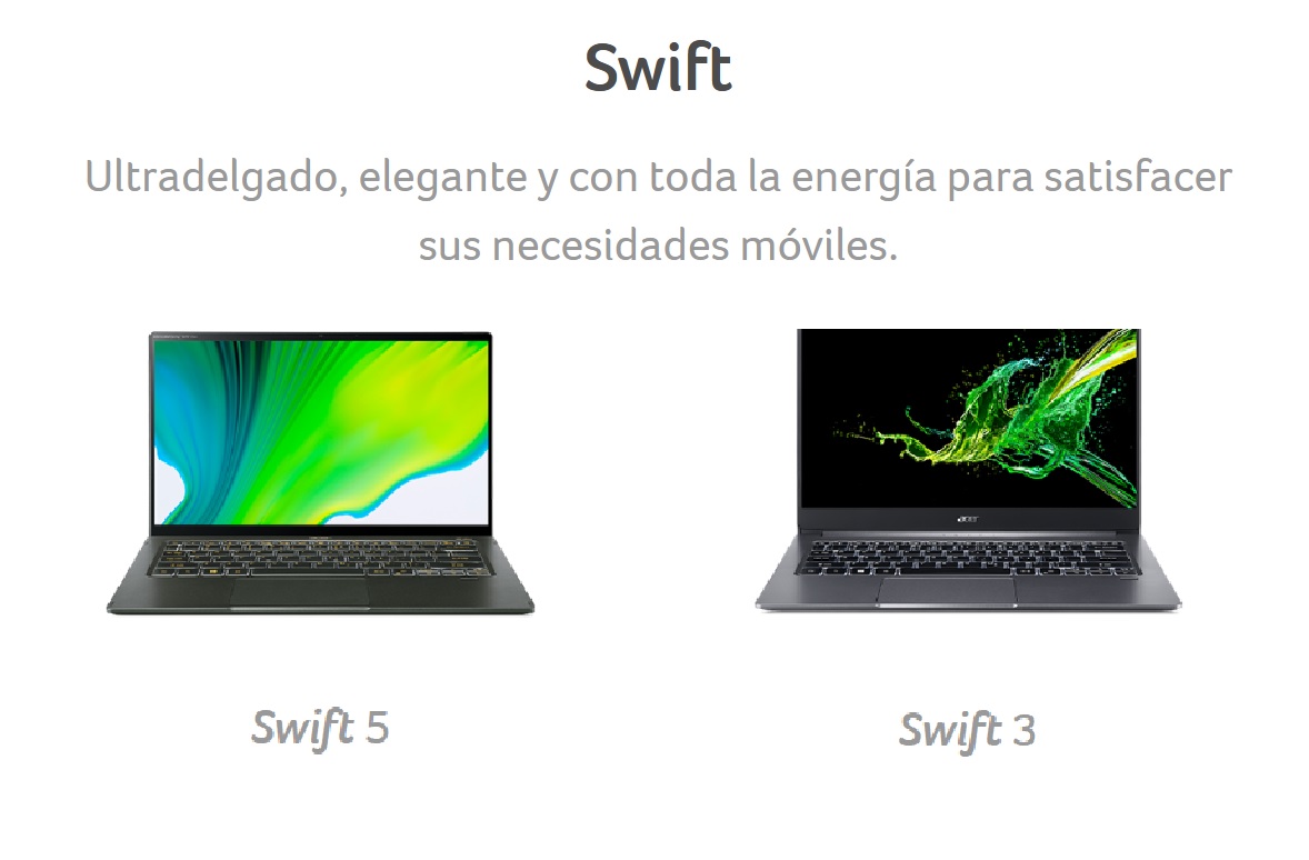 Acer anuncia sus nuevas notebooks Swift 5 y Swift 3 con procesadores ... Acer anuncia sus nuevas notebooks Swift 5 y Swift 3 con procesadores ...